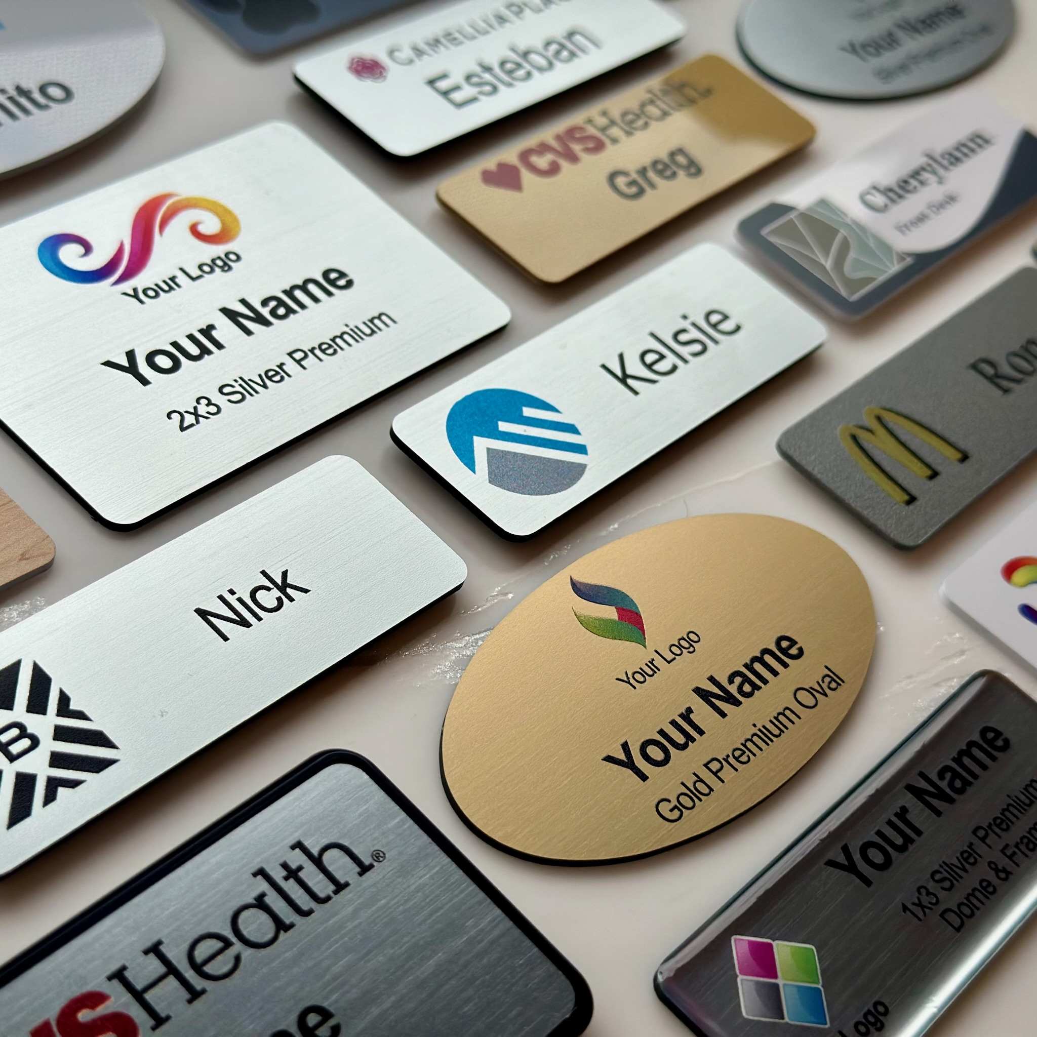Custom Name Badges Professional Employee ID Tags Fast 7 Day Custom Name Badges Professional Employee ID Tags Fast 7 Day